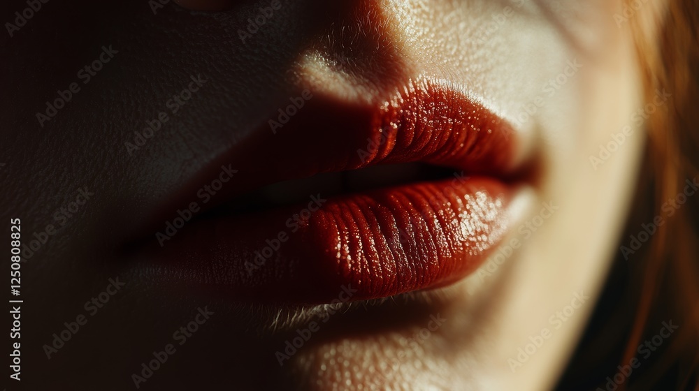 Close up photography of lips with cold sores showcasing typical red ...