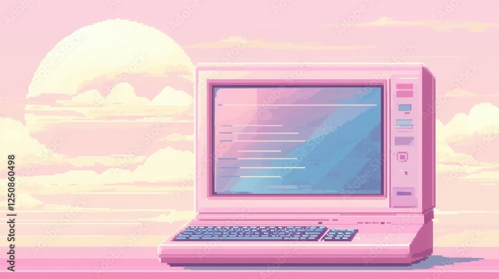 Retro old computer user interface,Pink Y2K computer window page and ...