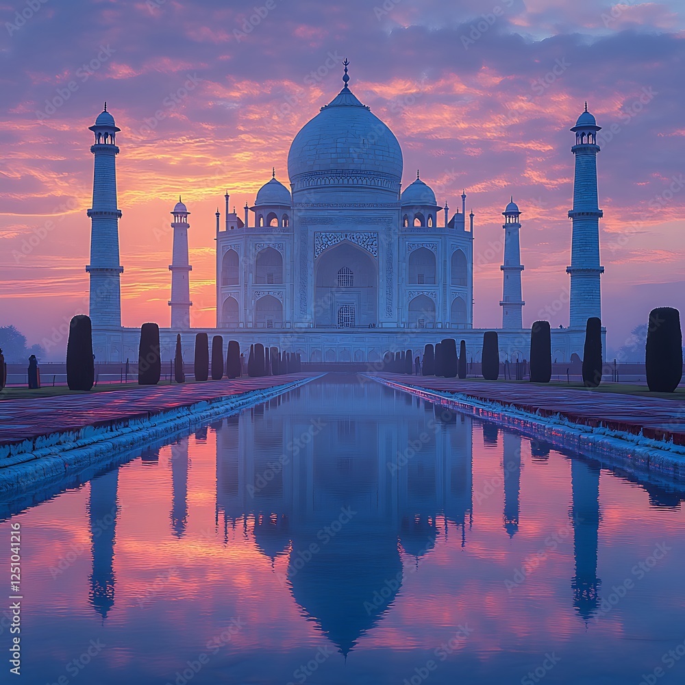 sunset india elephants taj mahal design high resolution hd picture ...