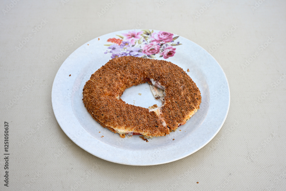 Turkish pastry product , tasty pogaca, acma . Simit, gevrek. Turkish ...