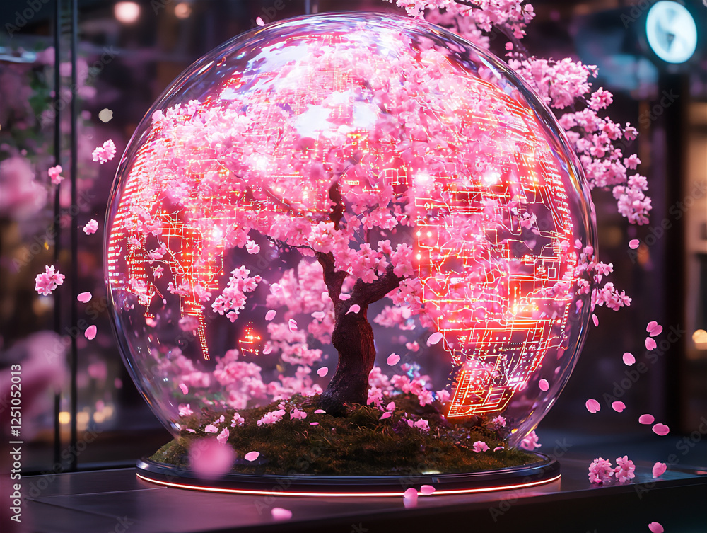 cherry blossom ai climate model Stock Photo | Adobe Stock