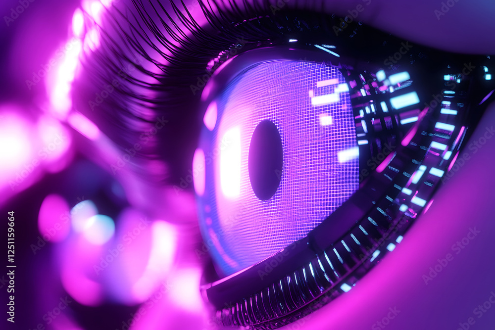 Human eye with cyber retinal recognition for neuro link connection ...