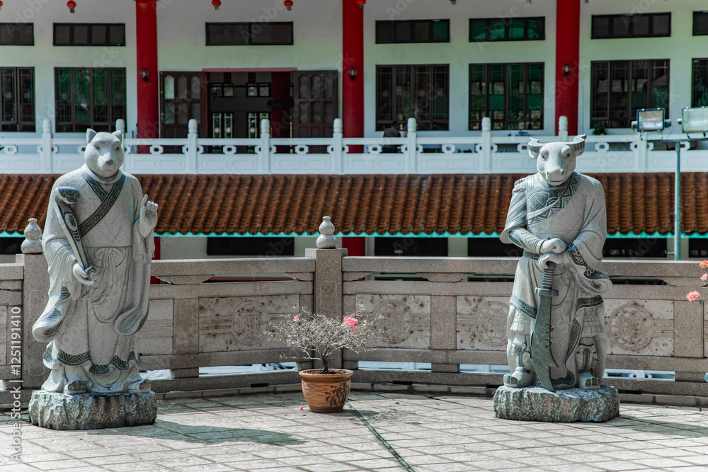Chinese temple pagoda in Kota Kinabalu City, Sabah Malaysia Stock Photo ...
