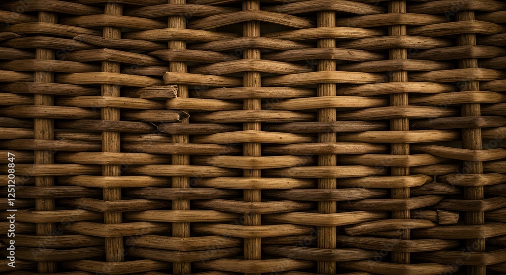 Abstract dark woven wicker texture background. Tight, natural wicker ...