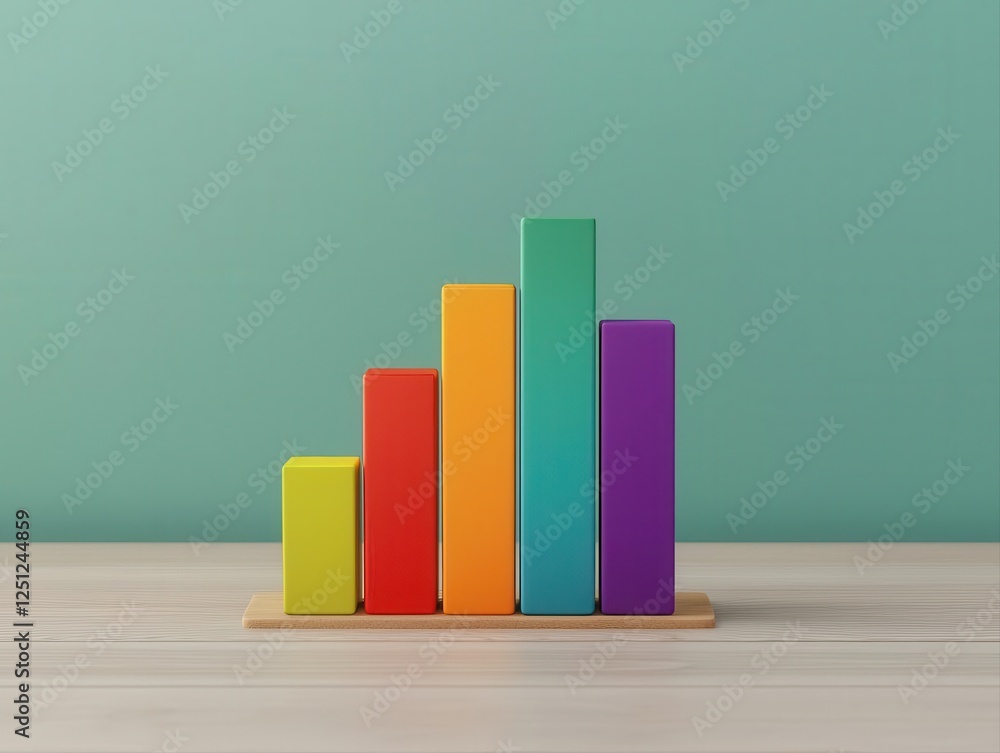 health risks disease management. Bright 3D bar chart tracking the ...