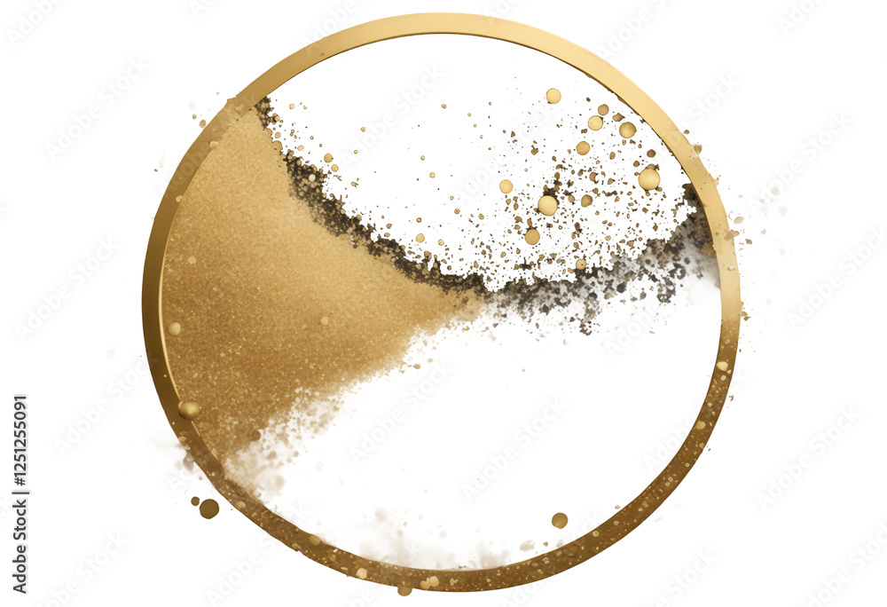 circles invitation background round isolated png montage golden frame ...