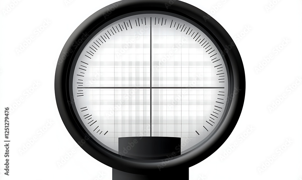 Realistic sniper sight with measuring marks, isolated sniper scope ...