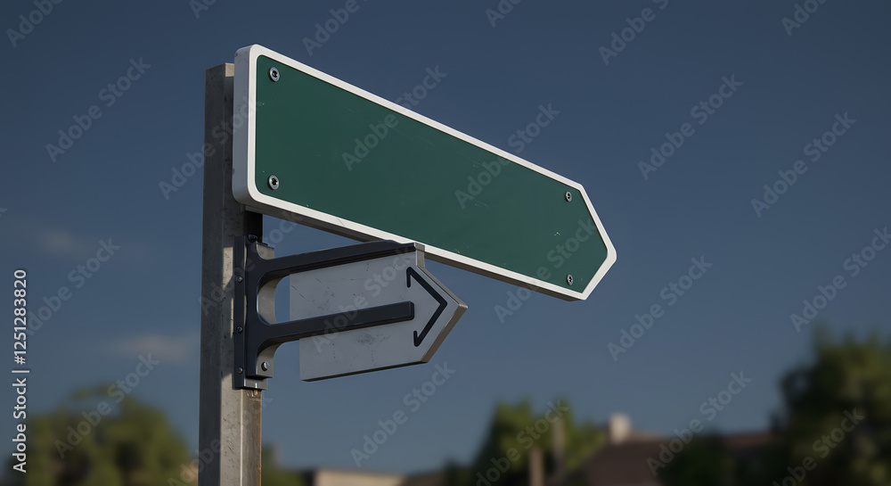 Blank Directional Signpost on a Clear Day: Awaiting Destination Details ...