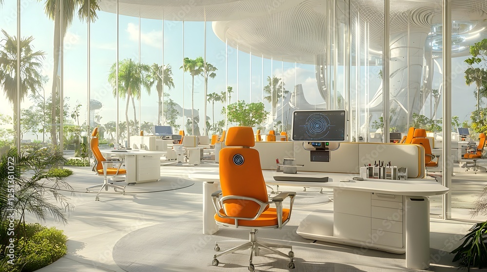 Highly Advanced Futuristic Office Design from the Year 3500 with ...