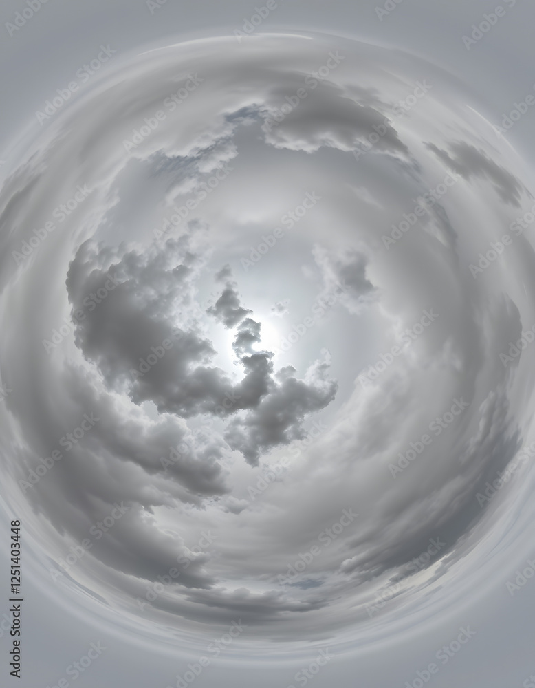gray sky hdri 360 panorama with dark cloud before storm in seamless ...