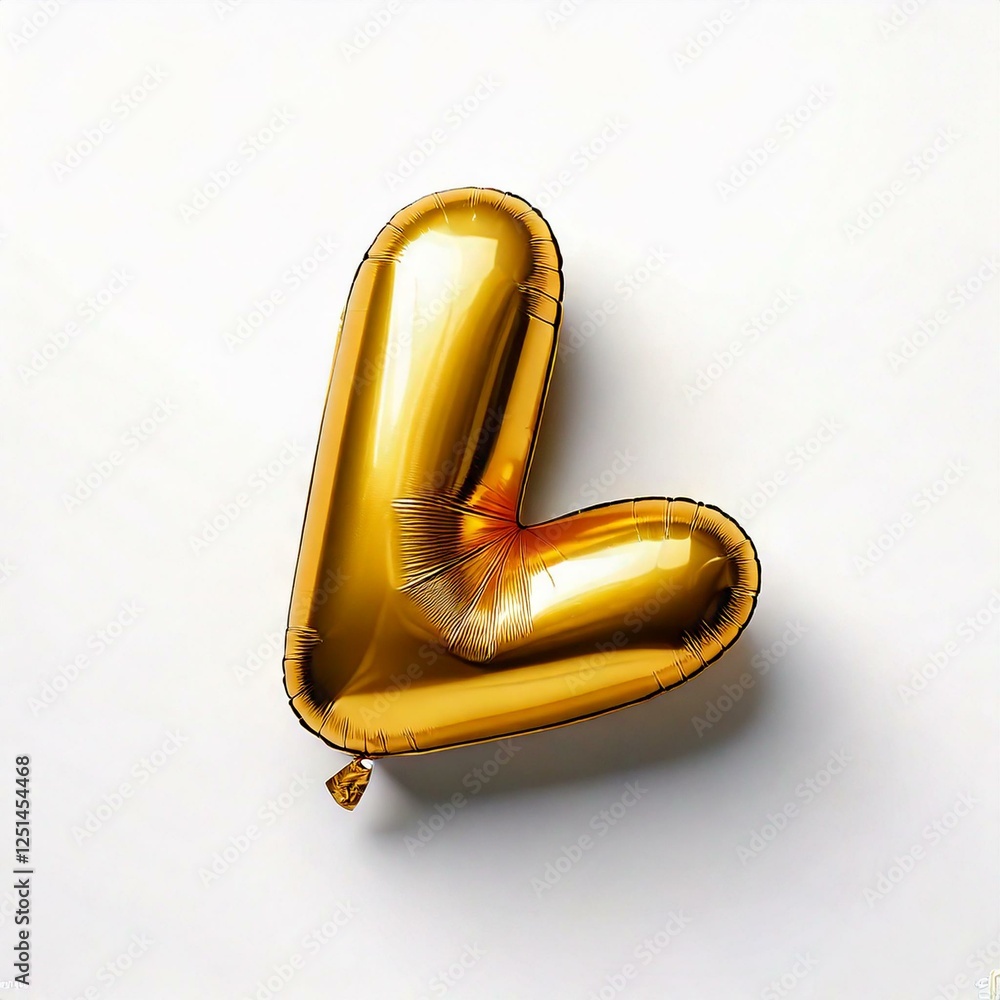 Inflated Letter L with Fabric Texture on Neutral Background, letters ...