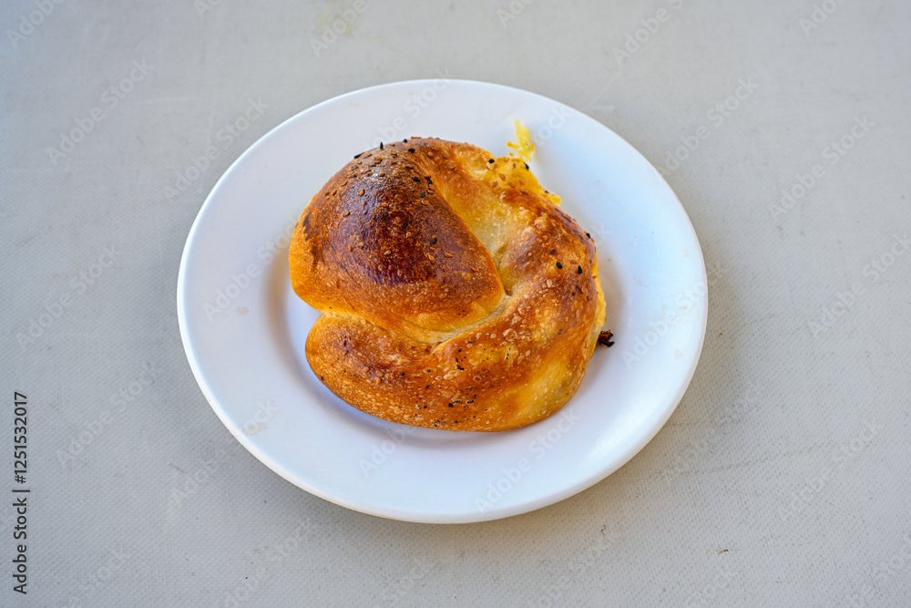 Turkish pastry product , tasty pogaca, acma . Simit, gevrek. Turkish ...