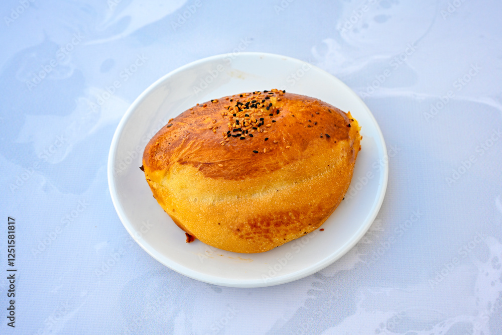 Turkish pastry product , tasty pogaca, acma . Simit, gevrek. Turkish ...