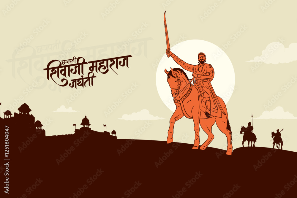 "Chhatrapati Shivaji Maharaj Jayanti" calligraphy, lettering in Hindi ...