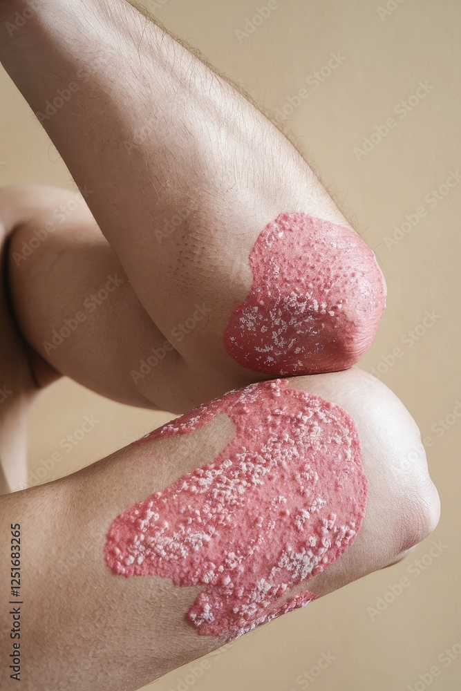 Ilustración de Stock Psoriasis: A Detailed View of Skin Lesions on Arm ...