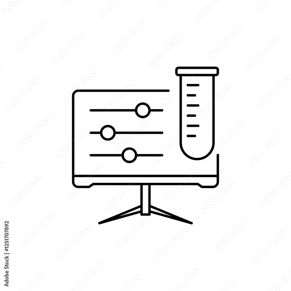 Campus Map, Outline icon of campus map with important landmarks. Stock ...