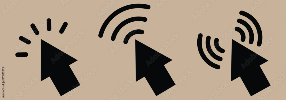 Computer mouse click cursor icons. loading icons. Cursor icon set. Stock Vector | Adobe Stock