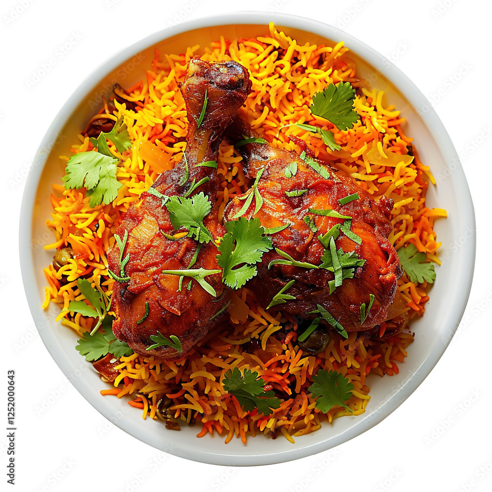 Hyderabadi style chicken biryani Pakistani dish, spicy yellow rice ...