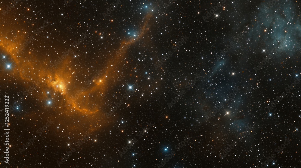 Pulsating Variable Star Field in Deep Space with Bright Stars Stock ...