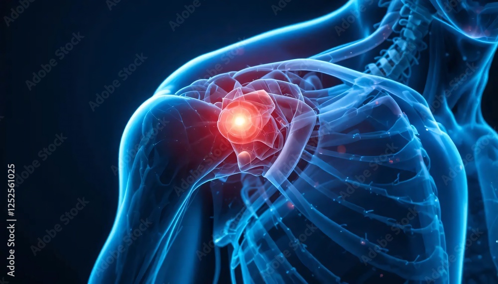 Ilustración de Stock Human Anatomy Shoulder Pain 3D Medical ...