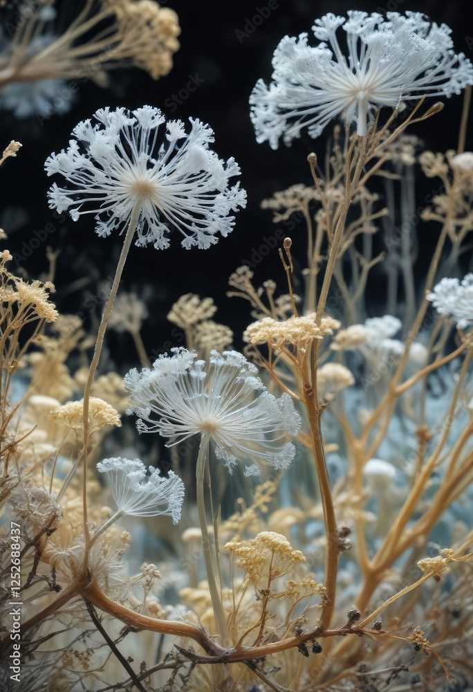 Macroscopic view of Aspergillus conidiophores with phalides and ...