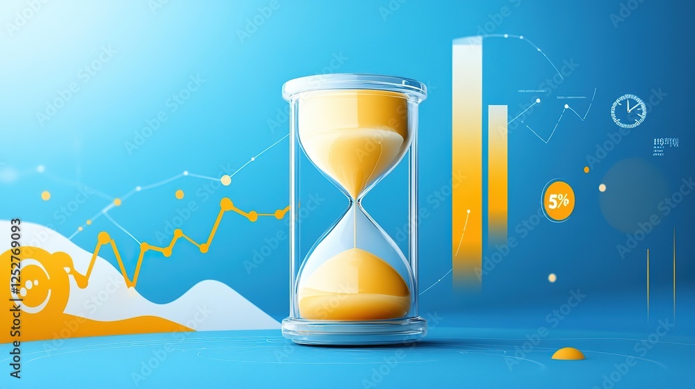 6 Steps Infographics with Hourglass Design for Visual Presentations ...
