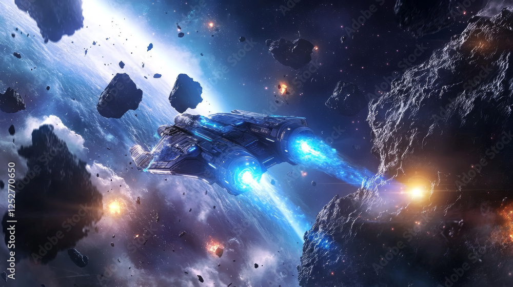 Space travel game map with floating platforms. Vector cartoon ...