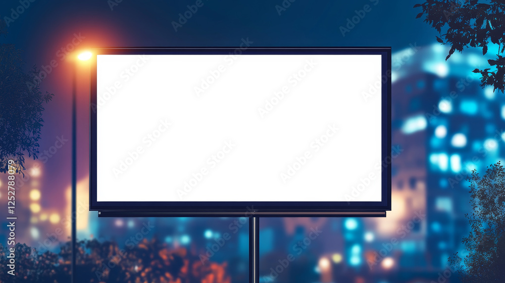 LCD display for outdoor advertising isolated on transparent background ...