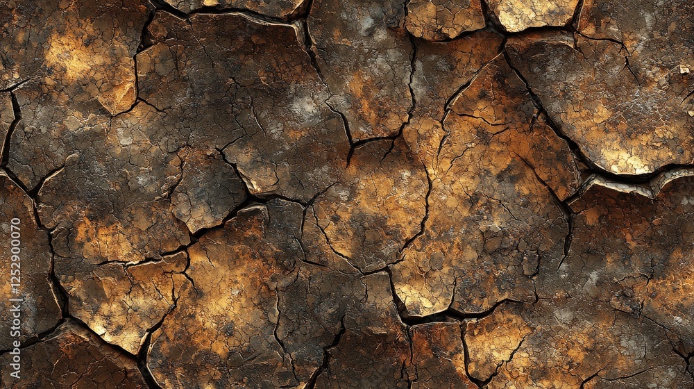 Dehydrated earth with cracks dry land cracked ground seamless texture ...