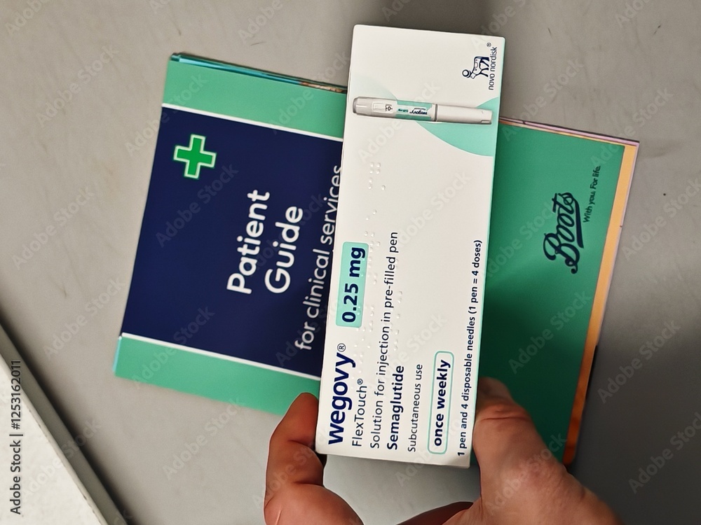 London,United Kingdom-February 14 2025:WEGOVY box with Semaglutide by ...