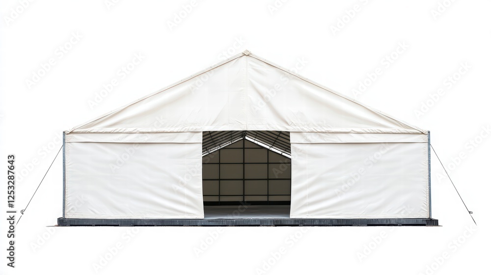 Simple tent structure against a plain background, highlighting its ...