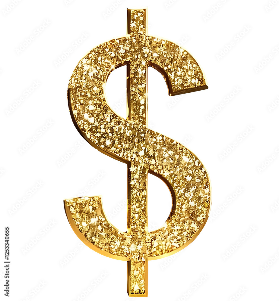 Dollar sign $ gold glitter shiny sparkling png clipart cutout ...