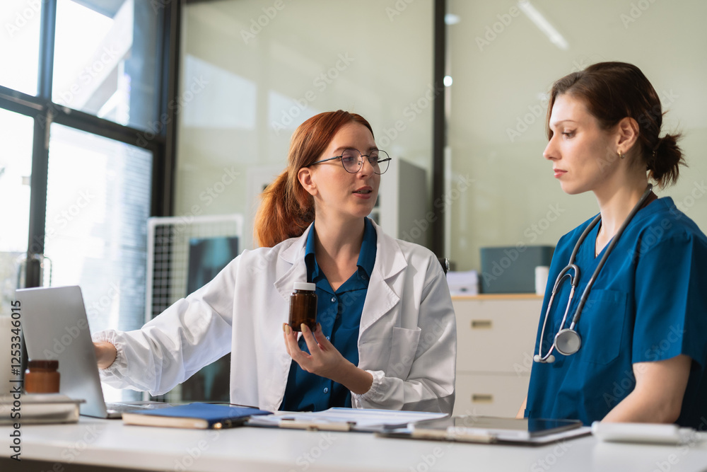 Doctor team, analysis examination results and medication usage of the ...