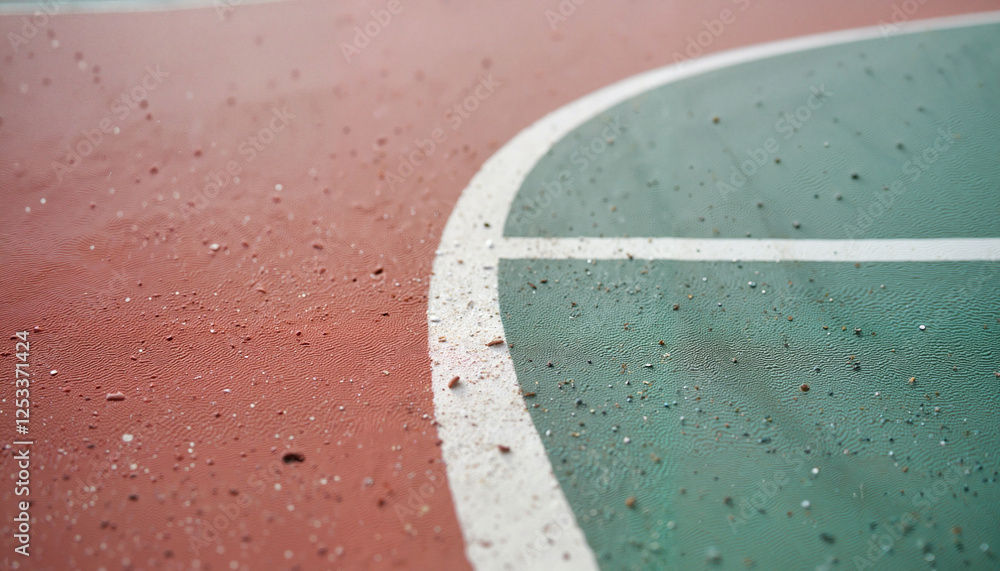 Textured basketball court lines revealing age and use, sports symbolism ...