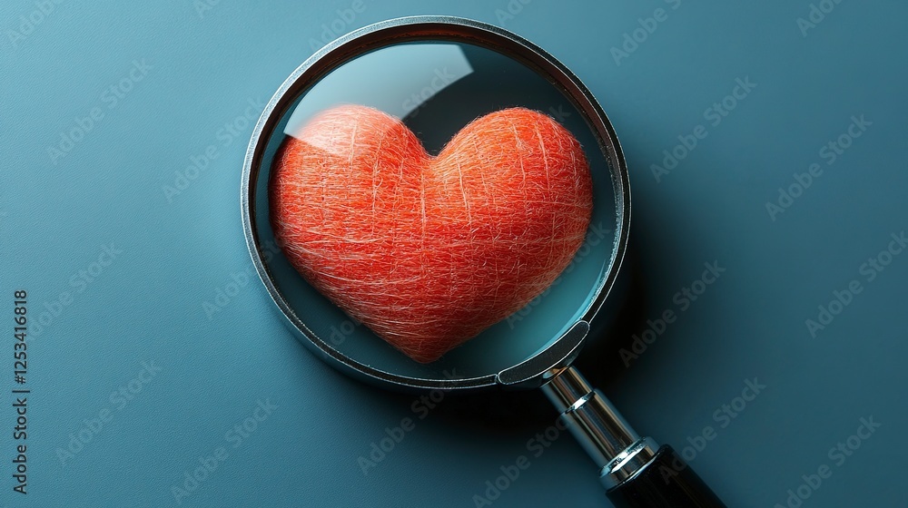 Heart under magnifying glass illustrates the importance of research in ...