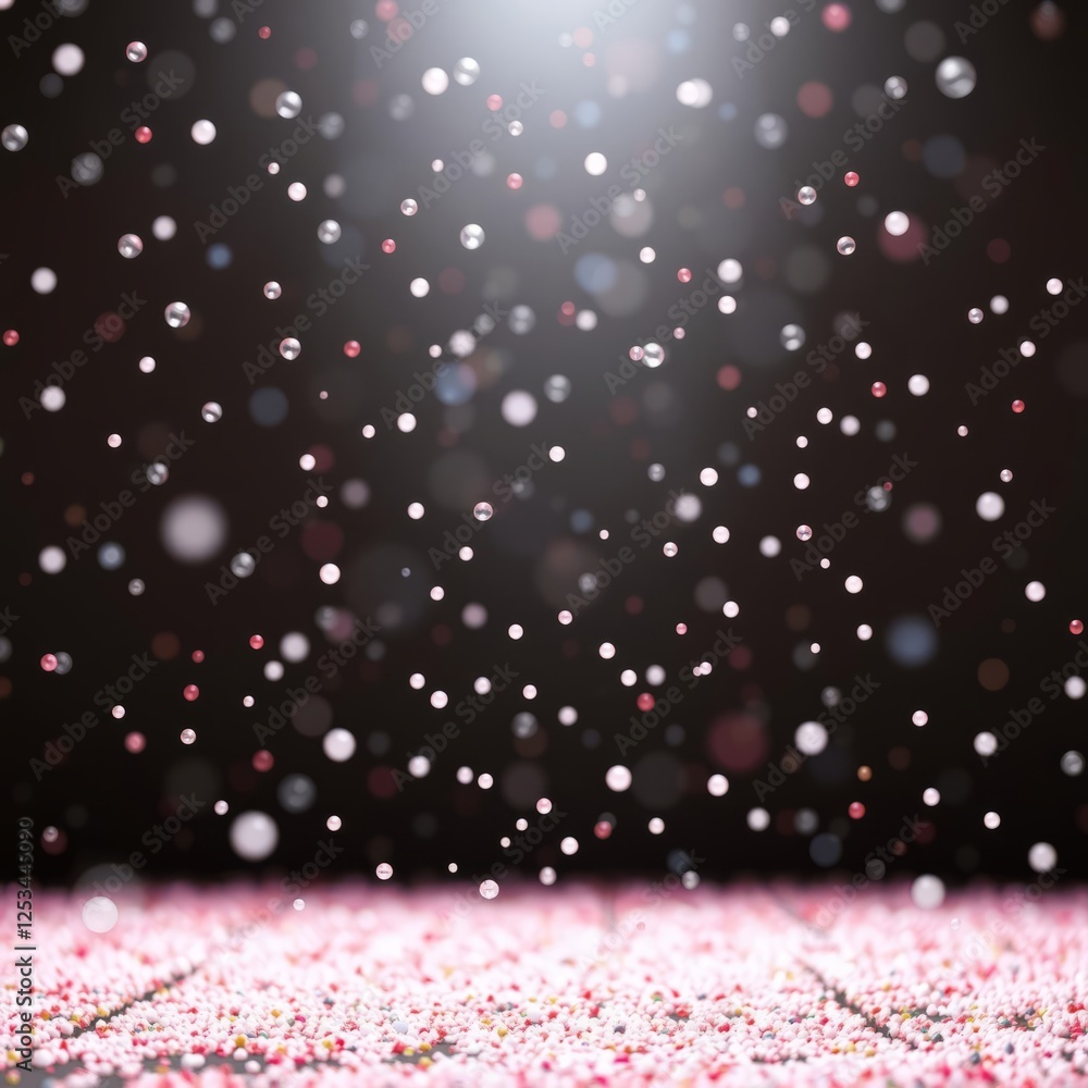 3d multicolored sprinkle drops white floating in the air backgound 3d ...