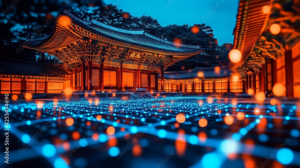 Ancient Bulguksa Temple Merges With Modern Technology In A Glowing ...