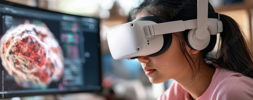 Empowering Future Innovators Witness a high school student using VR ...