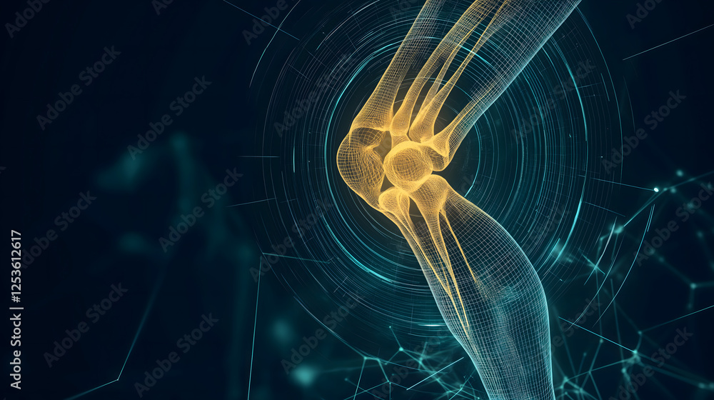 Digital X-ray visualization of a human knee joint with neural ...