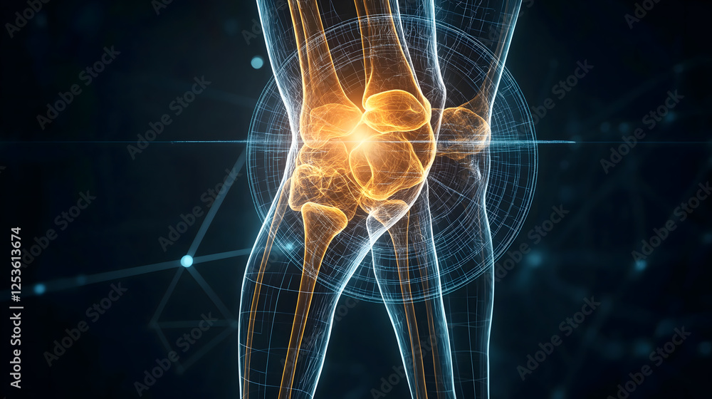 Digital X-ray visualization of a human knee joint with neural ...