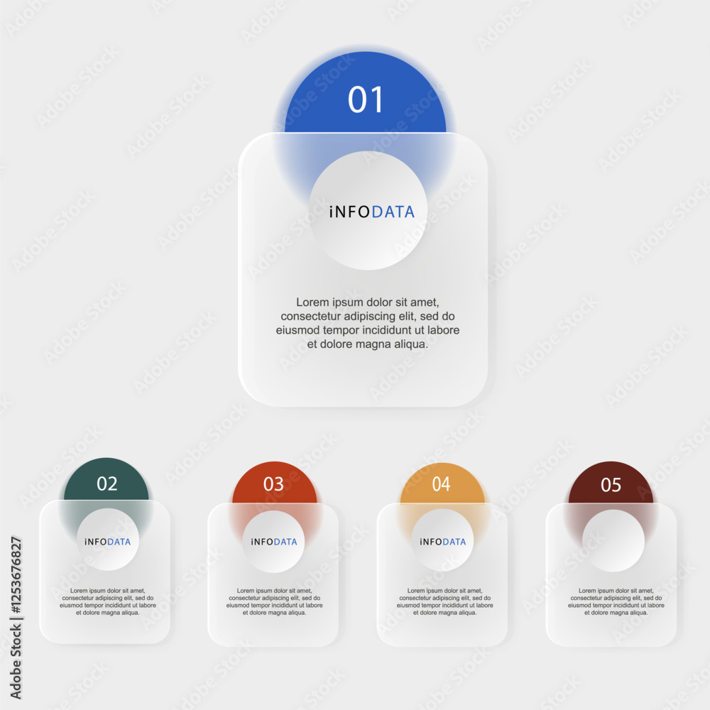 Infographic labels with icons and 5 options or steps. Suitable for ...