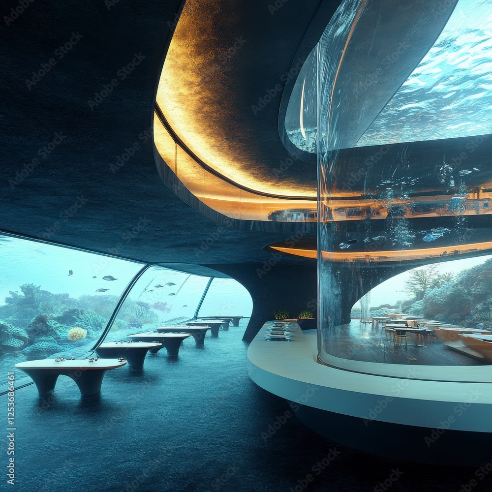 Modern Underwater Dining Experience Interior Design Concept Ideas ...
