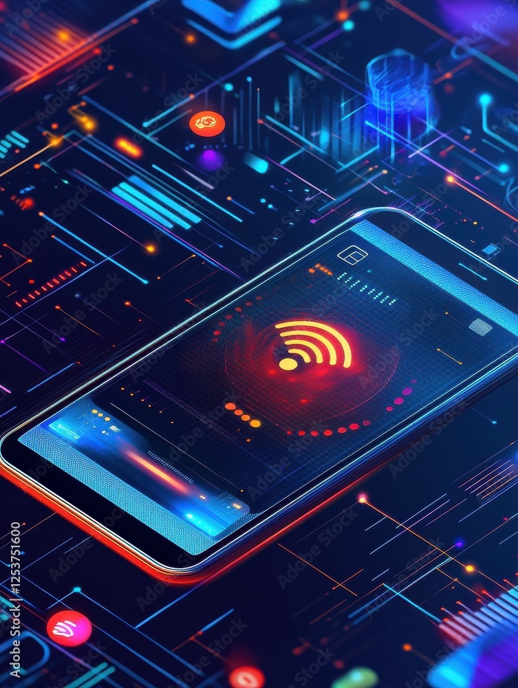 Smartphone voice application abstract concept vector illustration set. Chatbot voice controlled ...