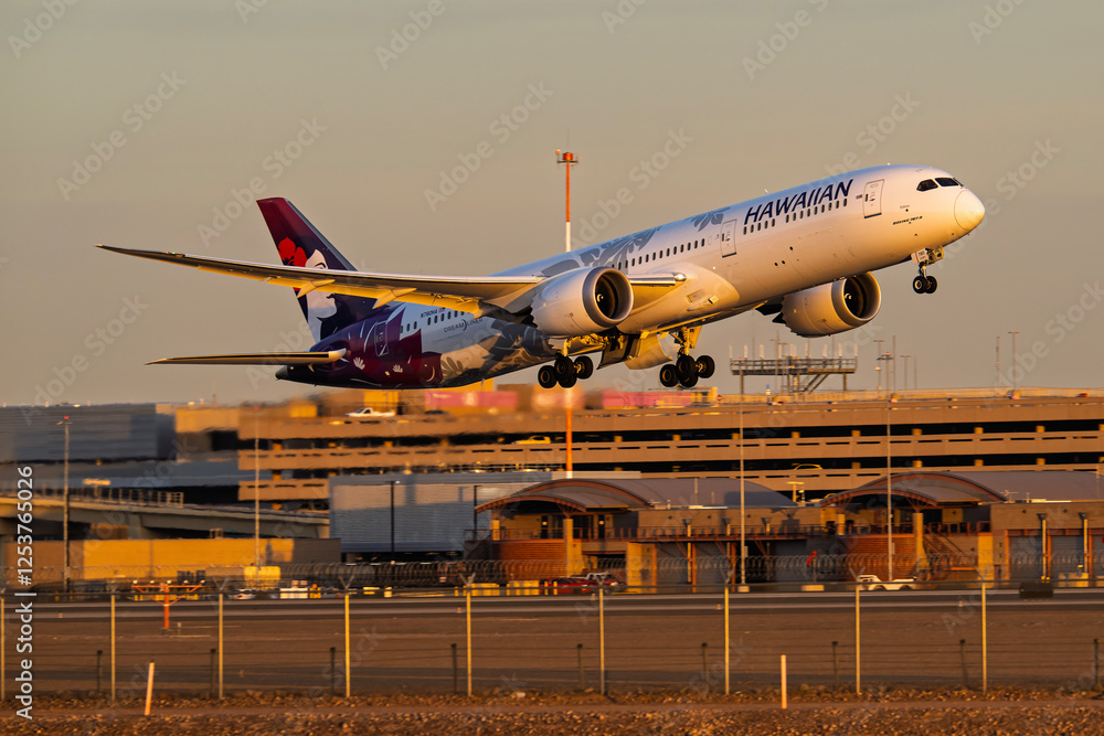 Sky Harbor International Airport 2-8-2025 Phoenix, AZ USA.. Hawaiian ...