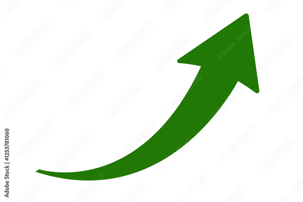 green curved arrow on transparent background graph png file type for ...