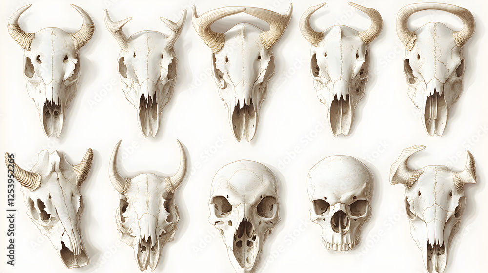 Ilustrace Exploring Skulls and Bones: An Anatomical Display of Animal ...