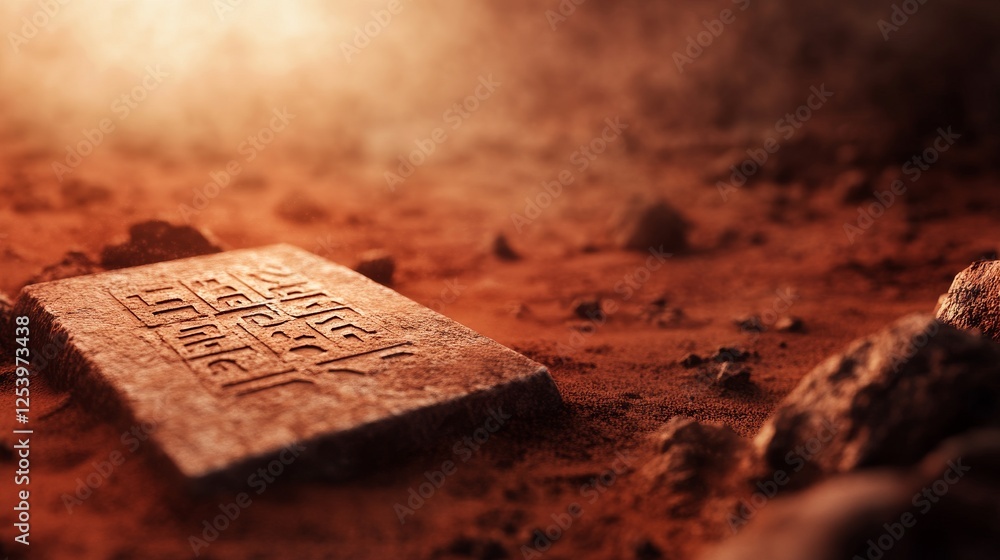 Ilustracja bez tantiem: Ancient alien artifact partially uncovered in ...