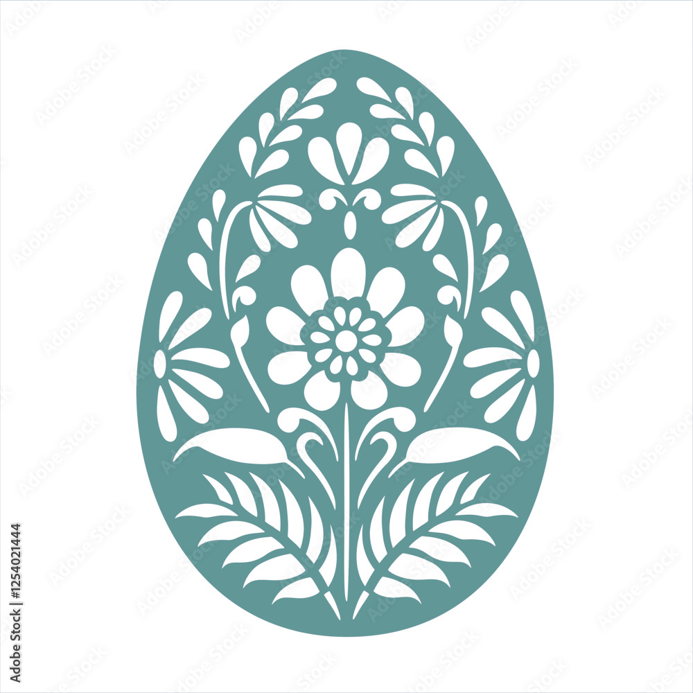 Easter egg stencil, Easter egg template, cut files, laser cut, Silhouette, Cricut, EPS Stock ...