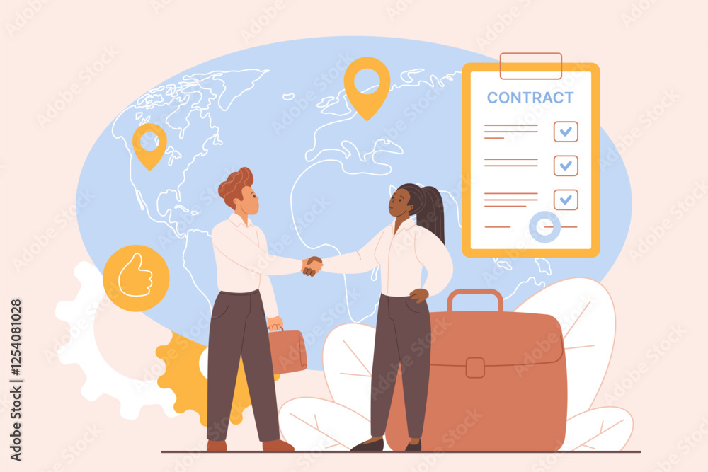 Employment contract with foreign, international company, work visa and ...