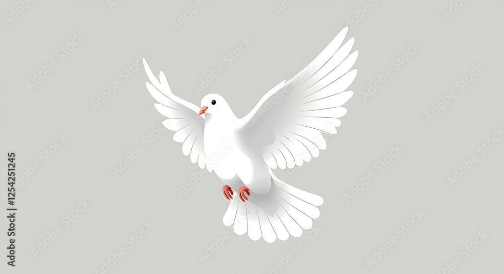 Flying dove bird hand drawn simple vector icon. Pigeon flight cartoon ...